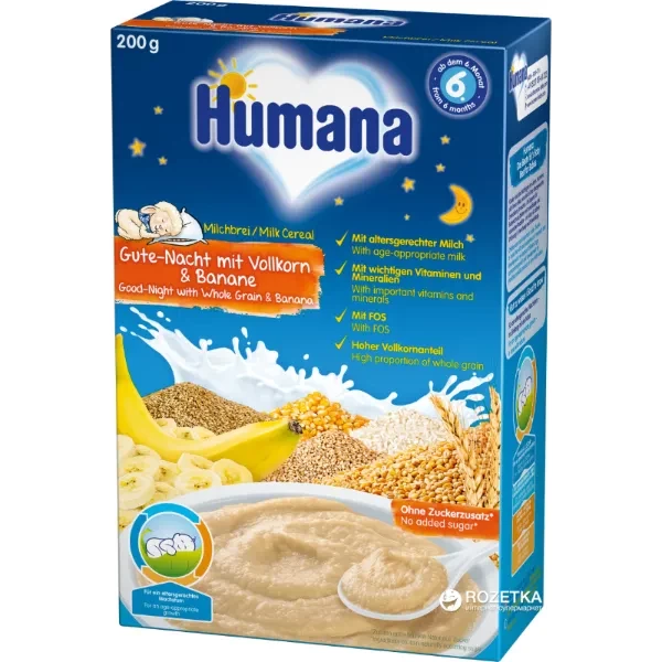 Ushqim për Fëmijë,Pure Banane,Night,Humana,200GR