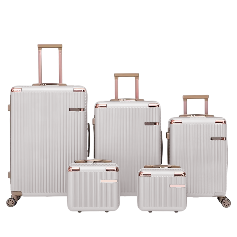 Set Valixhe, Plastikë, White, 5 Copë