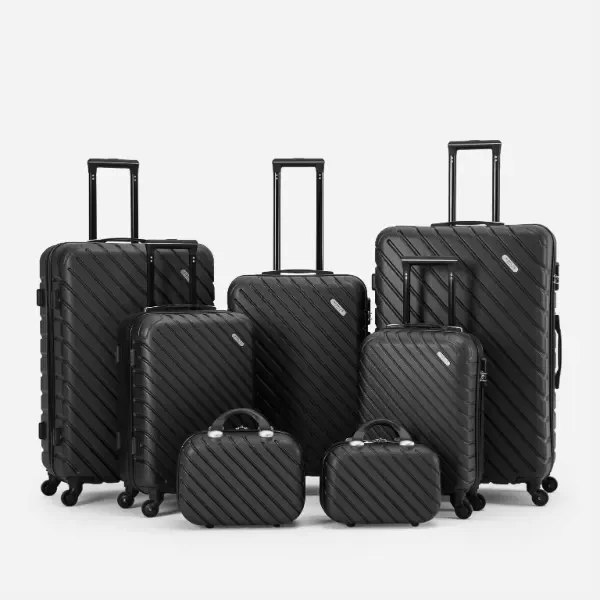 Set Valixhe, Plastikë, e Zezë, 7 Copë